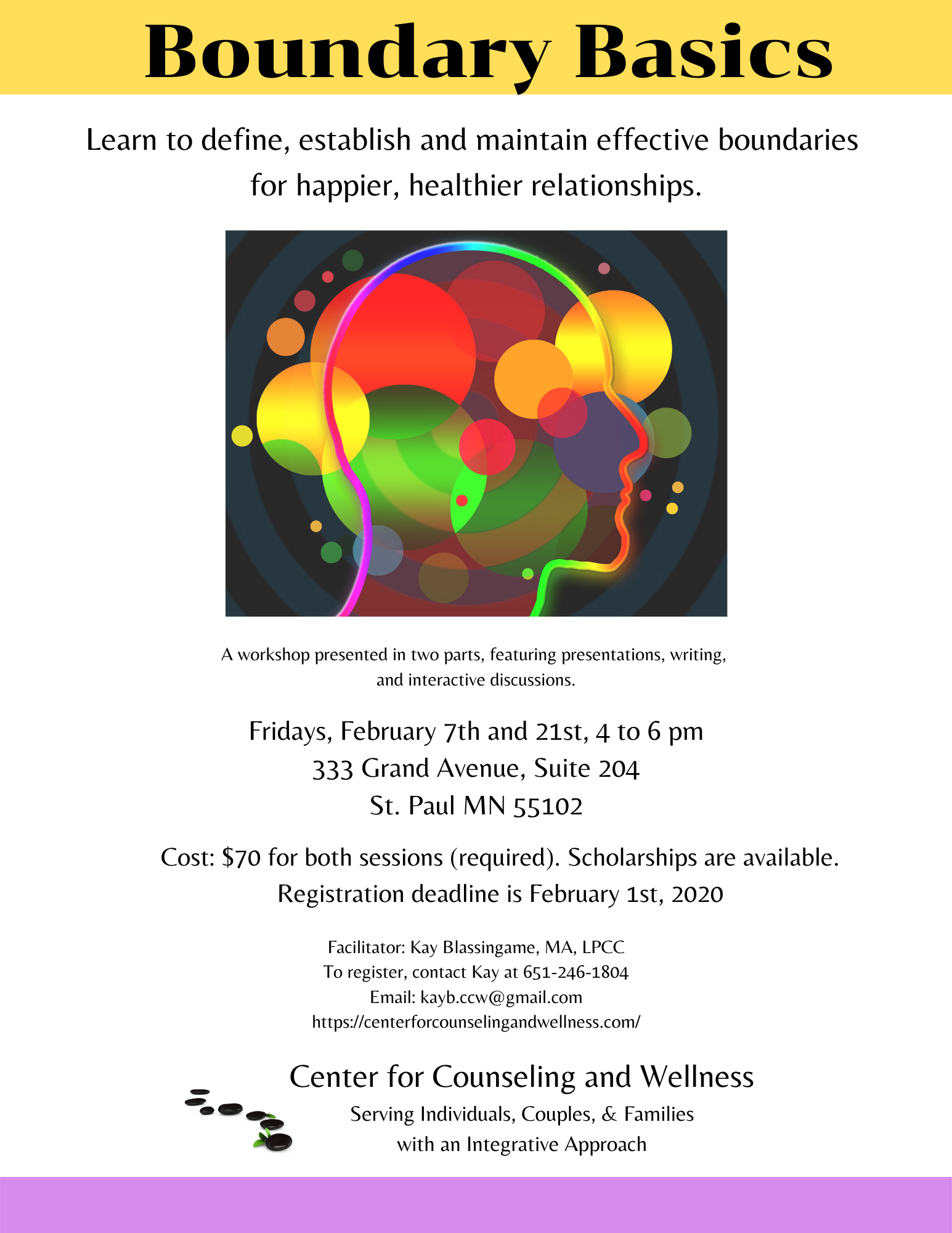 Join us for a Boundary Basics Workshop | Center for Counseling and Wellness
